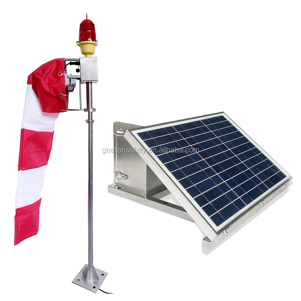 Illuminated heliport wind cone